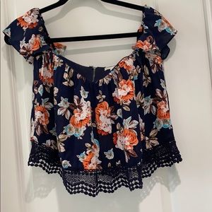 Cotton Candy | Tops | Cotton Candy La Crop Top With Boning Bodice M ...